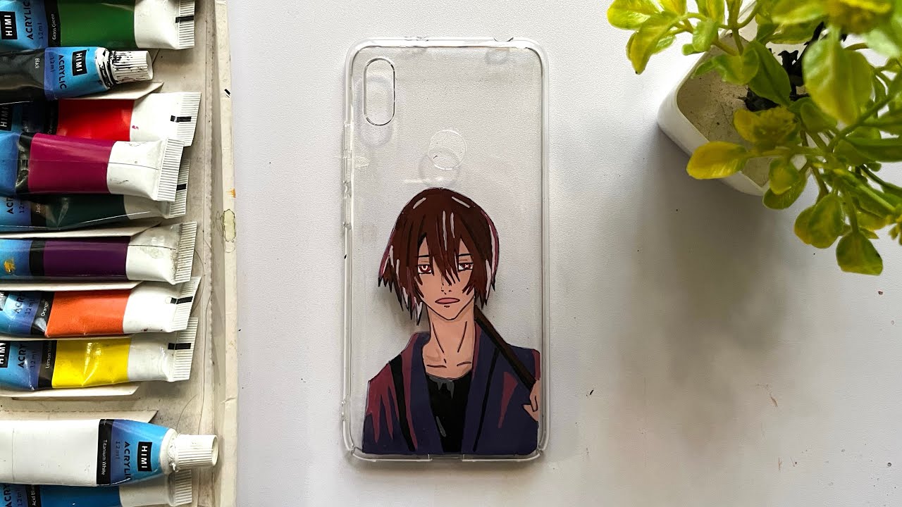 ANIME PHONE CASE | PHONE CASE PAINTING | CUSTOMISING PHONE CASE | DIY ...