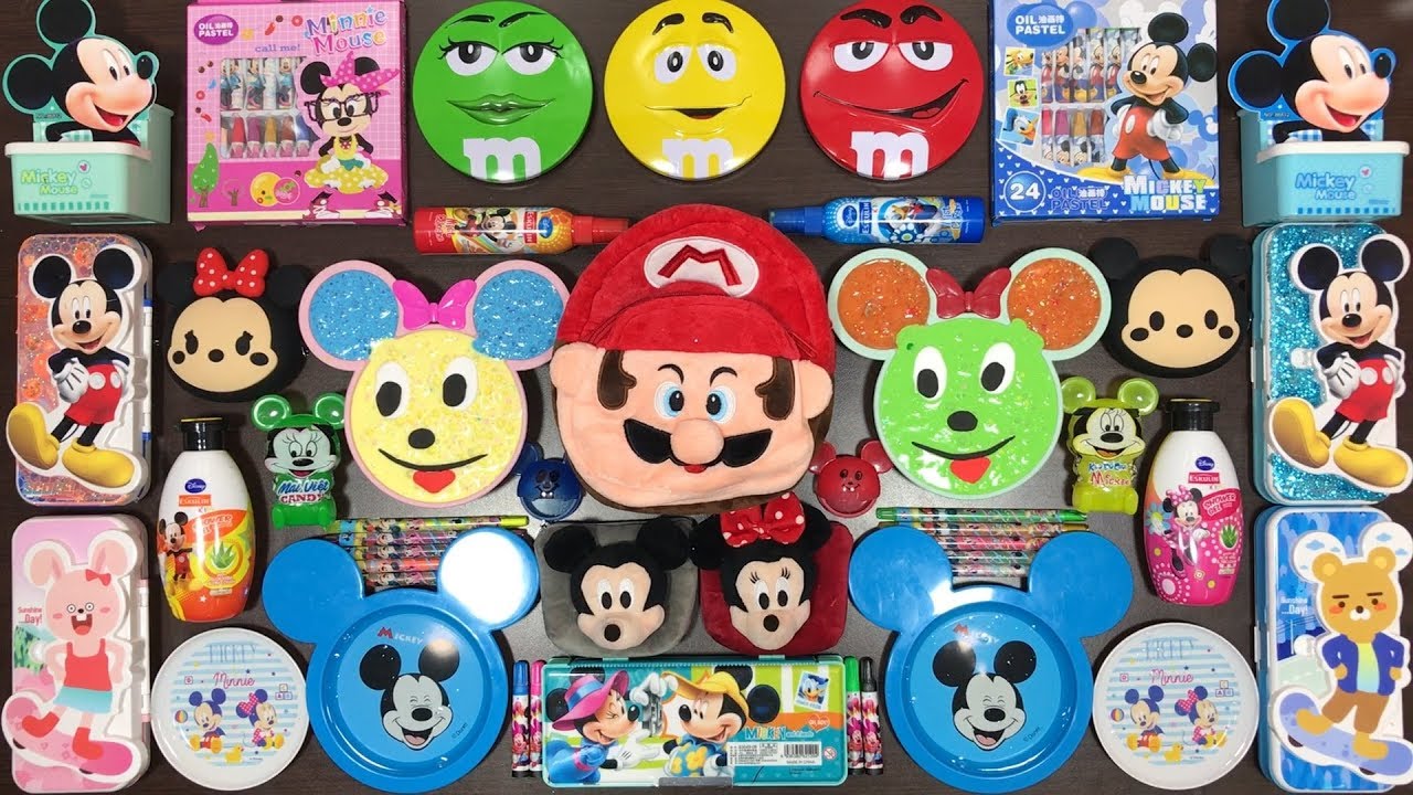 Mickey Mouse and Minnie Super Mario | Mixing Random Things into Slime ...