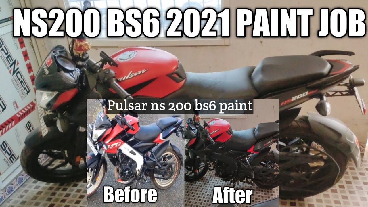 Pulsar ns 200 bs6 colour paint // Ns 200 white alloy paint // ns 200 ...