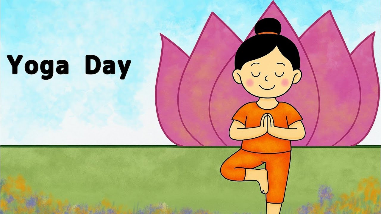 Yoga drawing easy step by step |international Yoga day par Drawing ...