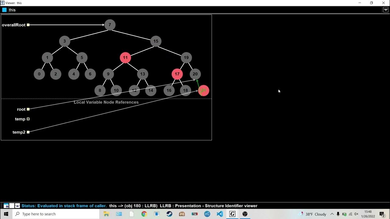 Left Leaning Red Black Tree Visualisation - YouTube
