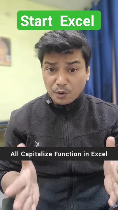 excel tutoring for beginners| excel capitalize function #exceltech - YouTube