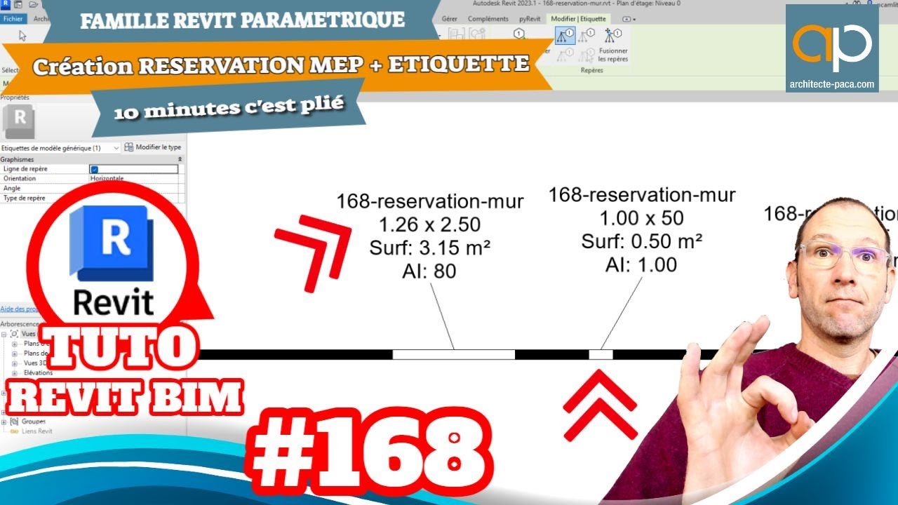 REVIT MEP #reservation famille paramétrique + Etiquette - Tuto GRATUIT ...
