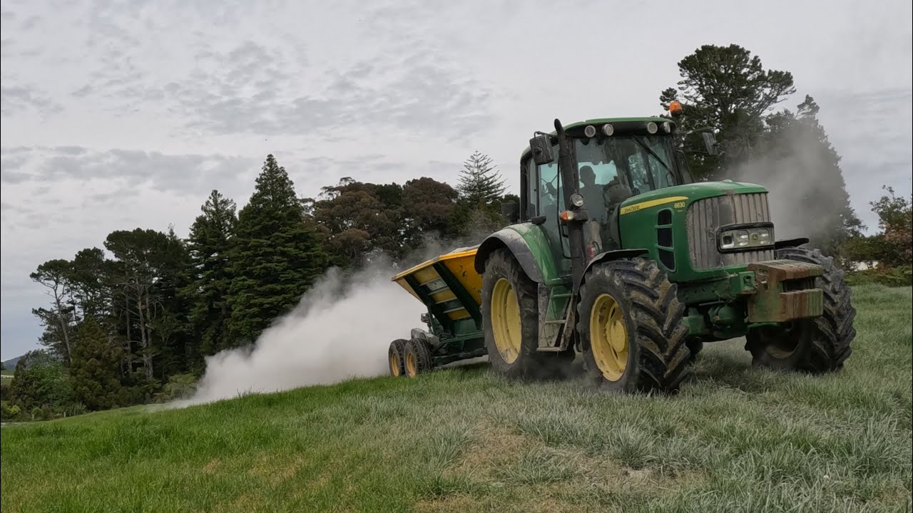 Spreading the first unit load of Lime - YouTube