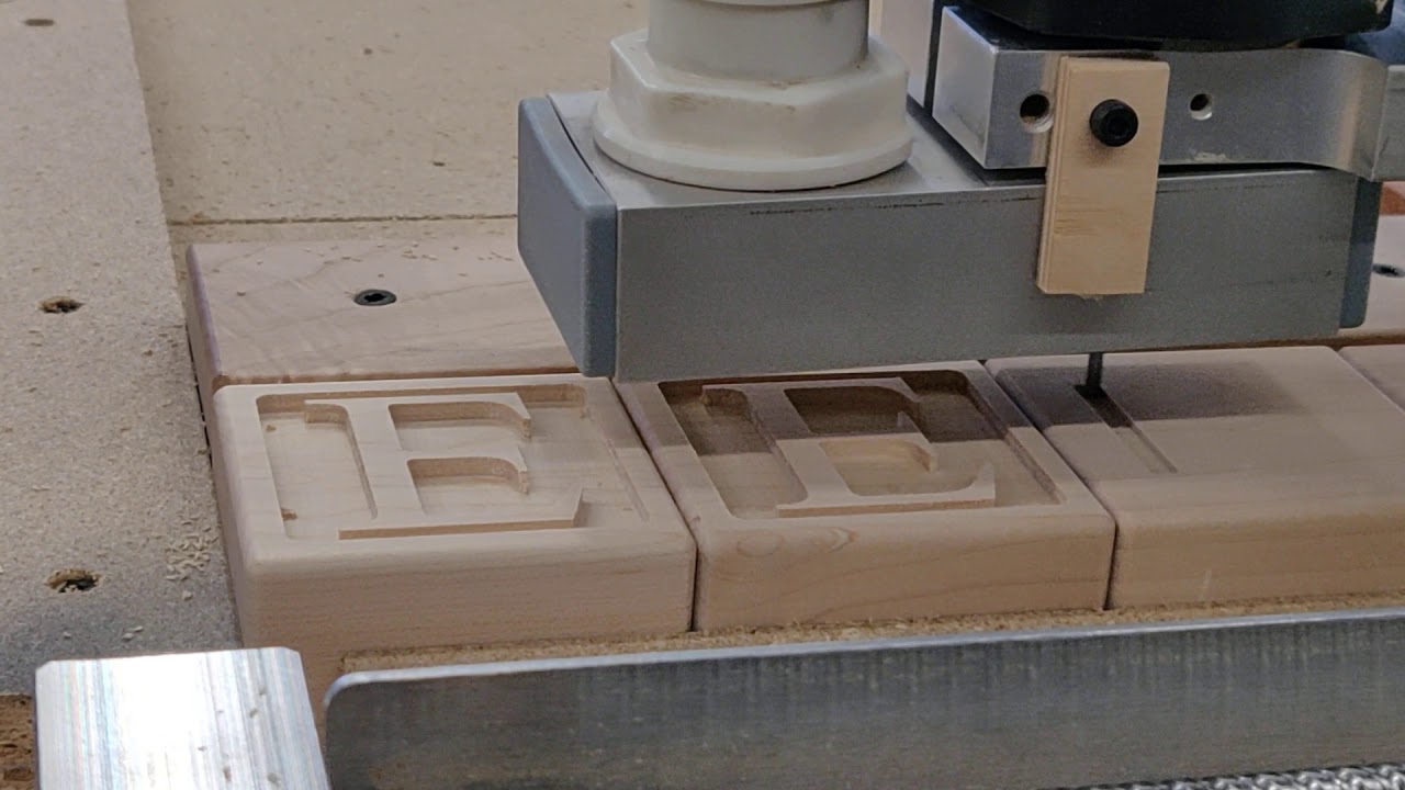 Making Alphabet Blocks using our CNC Machine - YouTube