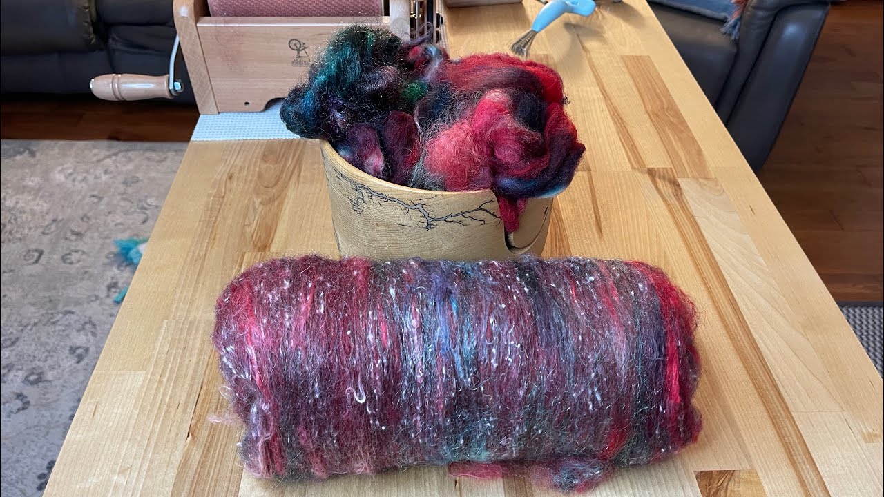 How To Drum Card A Textured Batt With Mills Ends…And Final Yarns from ...