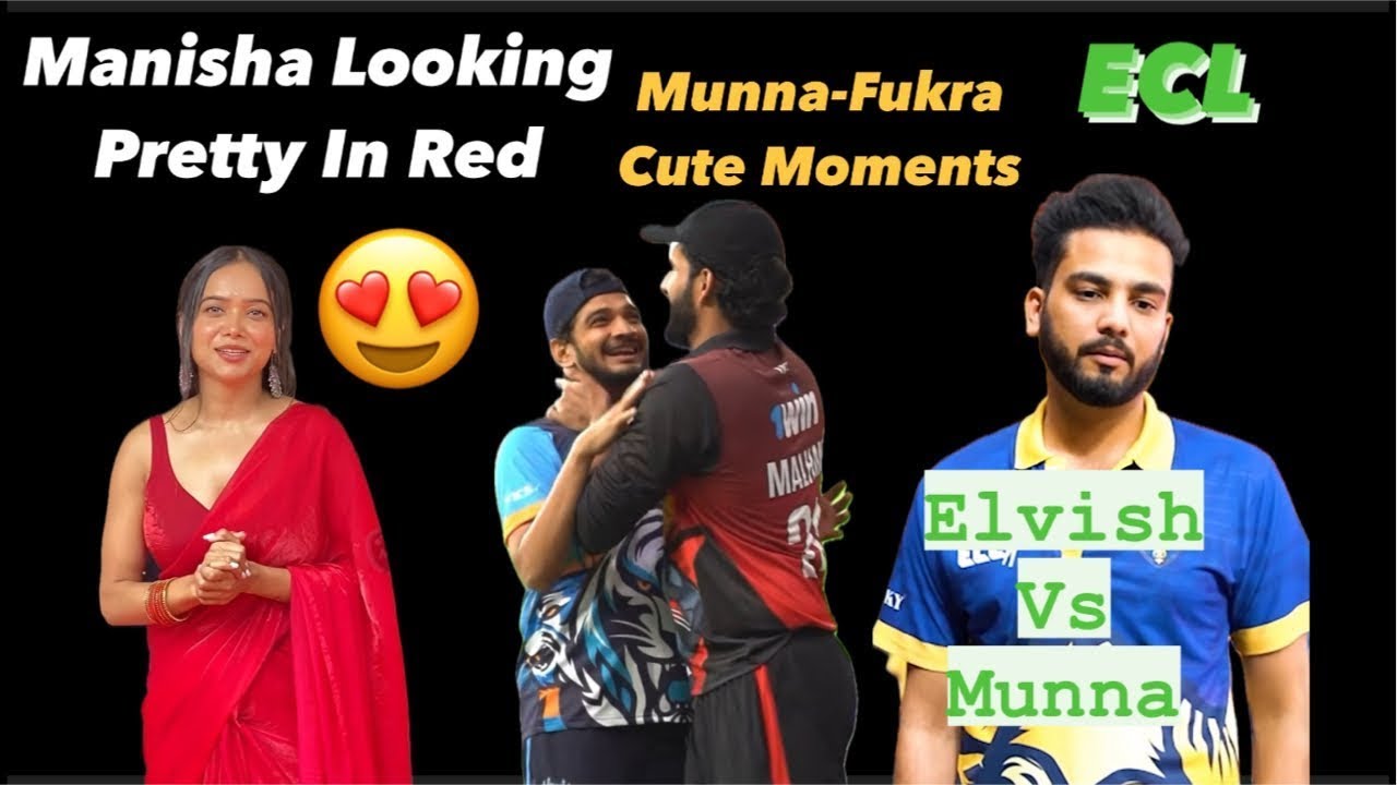 Manisha Looking Pretty In Red, Munawar Fukra Cute Moments, Elvish Vs ...