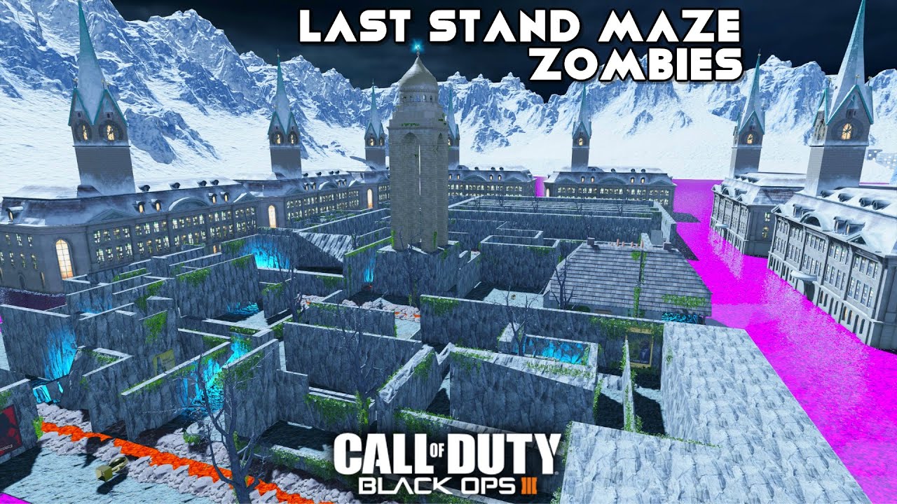 Bo3 New Custom Zombies Last Stand Maze - YouTube