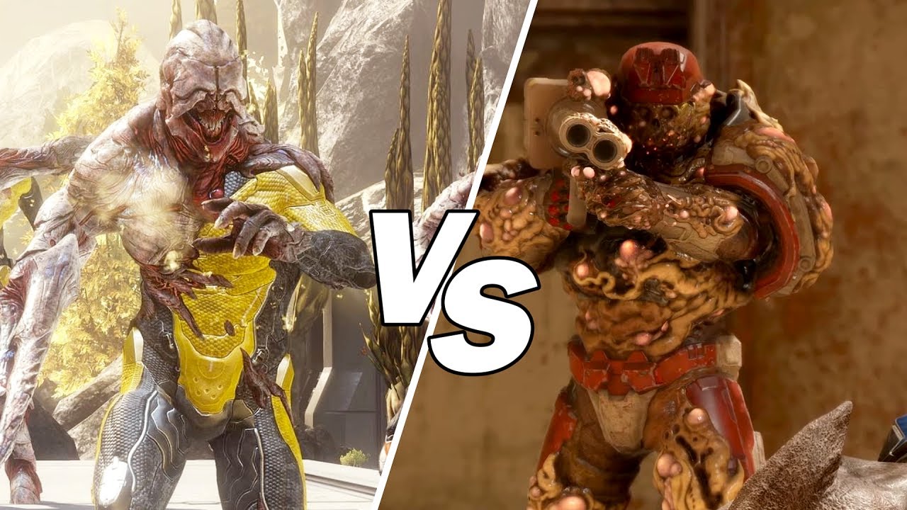 Flood Infected Spartans Halo 4 Vs Halo Infinite - YouTube