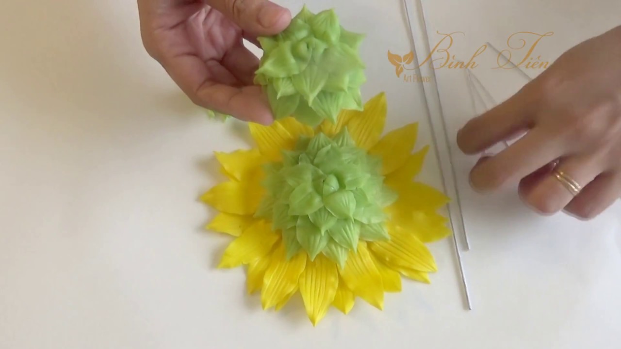 DIY | Easy Way to Make Sunflower from Clay | Flower Clay Tutorial (part ...