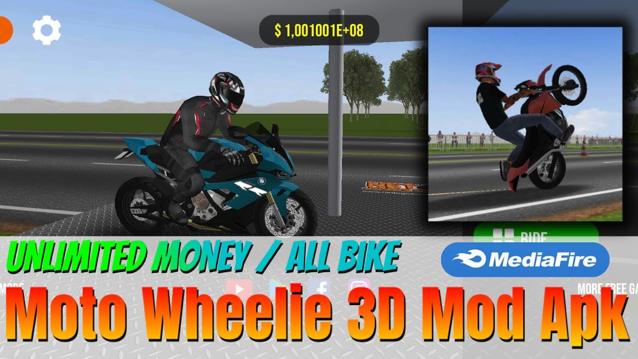 Moto Wheelie 3D Mod APK | Unlimited Money, Unlocked All Bikes, Latest ...