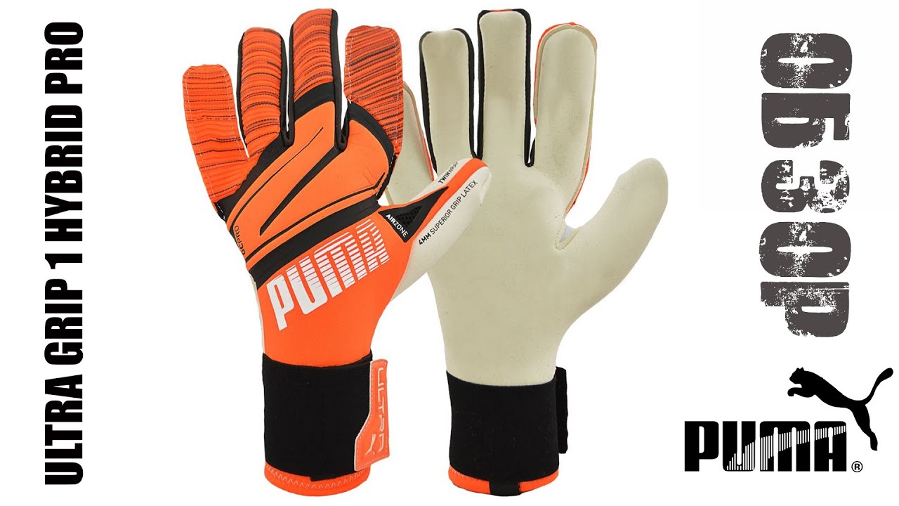 Обзор - PUMA ULTRA GRIP 1 HYBRID PRO - вратарские перчатки - YouTube