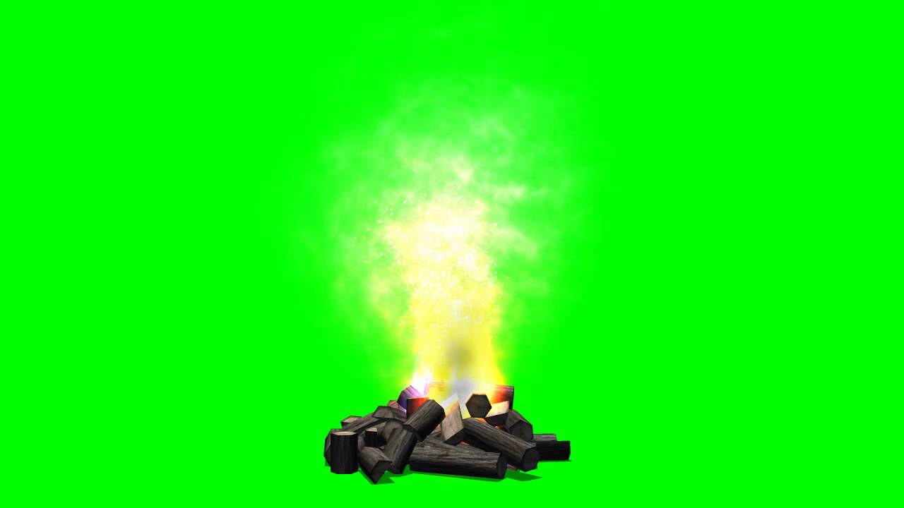 campfire with sound - greenscreen effects - free use - YouTube