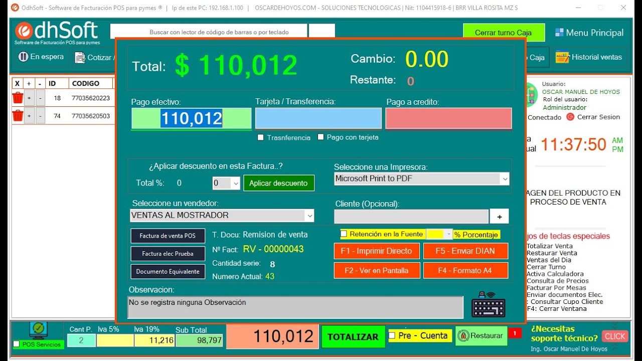 Presentación OdhSoft Punto de Venta (Software de facturación POS para Pymes) - YouTube