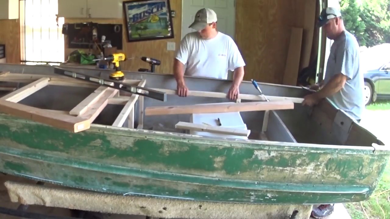 Jon boat to bass boat full conversion part 2! - YouTube