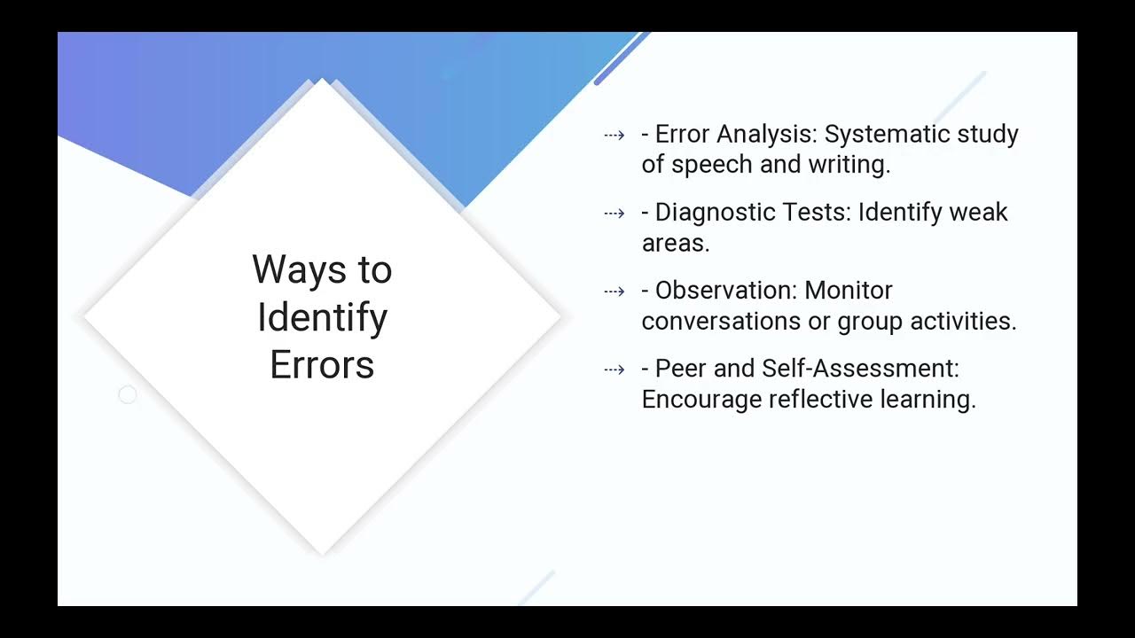 Errors in language learning - YouTube