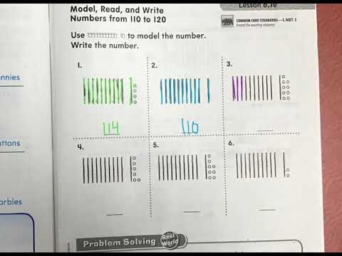 Lesson 6.10 Model, Read, and write Numbers from 110 to 120 - YouTube