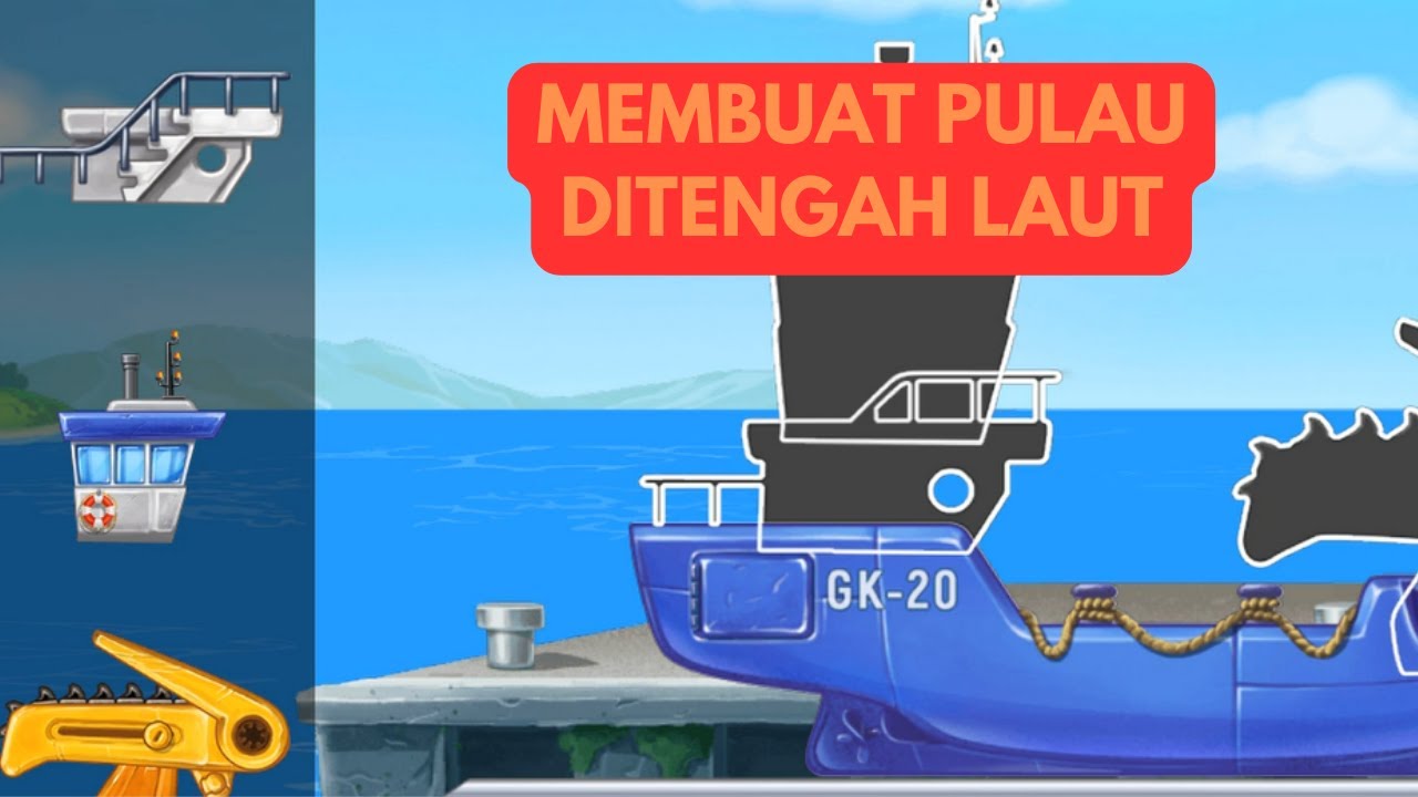 Bermain dan belajar anak-anak membuat pulau dilaut bagian 2... - YouTube