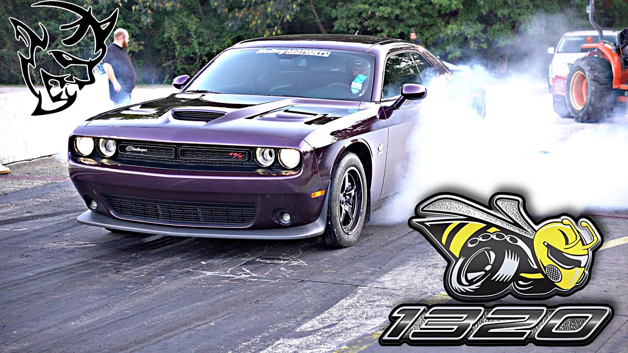 1320 SCATPACK ON A DRAGSRIP ! *BABY DODGE DEMON* - YouTube