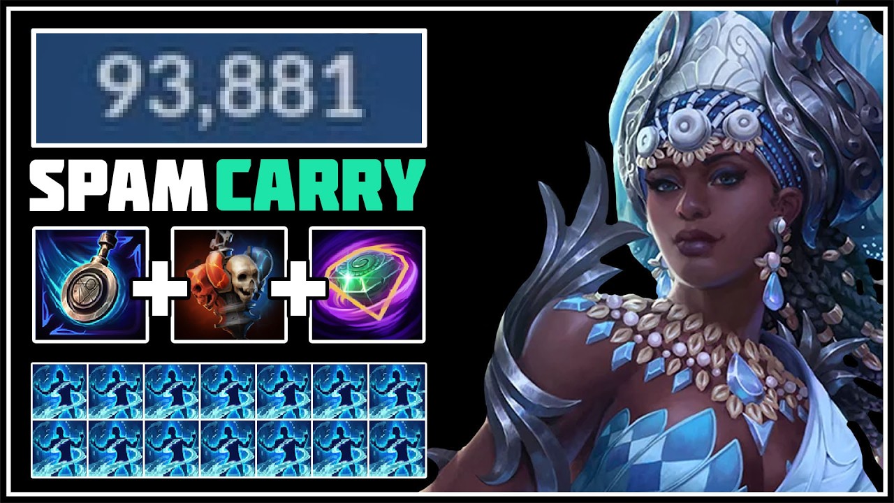 Yemoja carry - 90 000 damage non stop spam monster || Smite 2 conquest ...