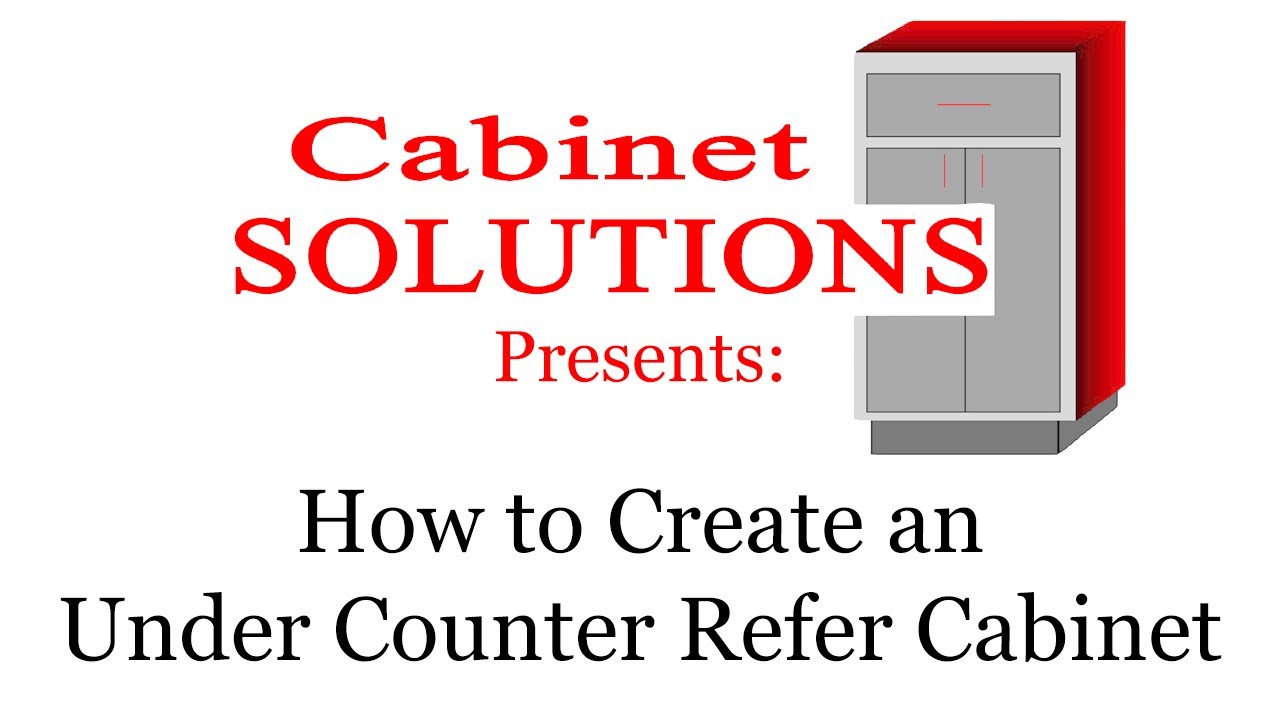 Cabinet Solutions: How to Create an Under Counter Refer Cabinet - YouTube