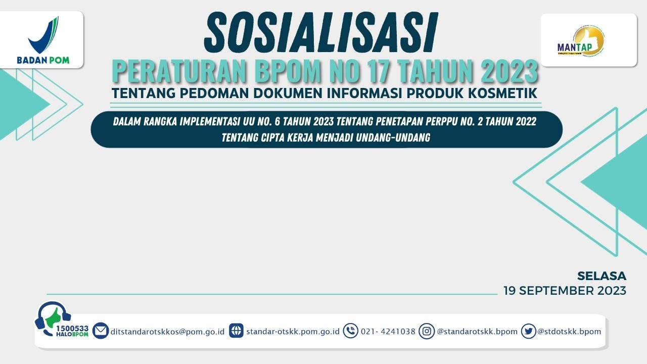 Sosialisasi Peraturan BPOM No.17 Tahun 2023 tentang Pedoman Dokumen ...