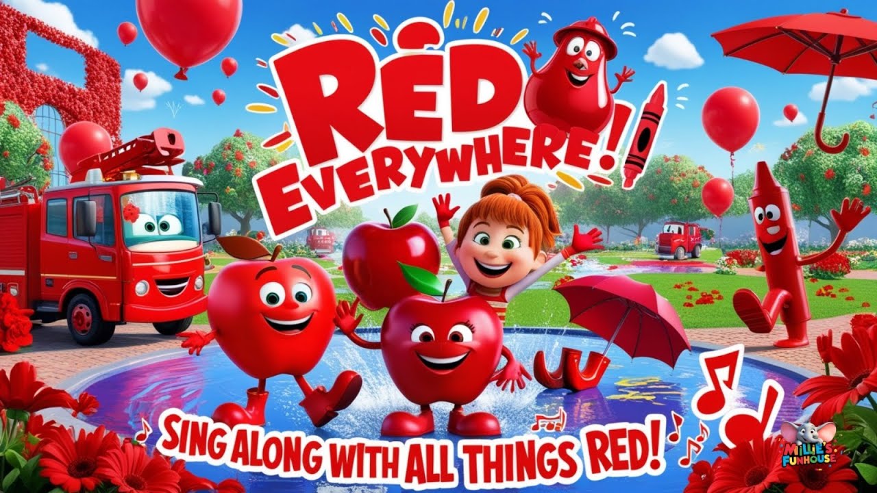Red Everywhere! Sing Along with All Things Red! - YouTube