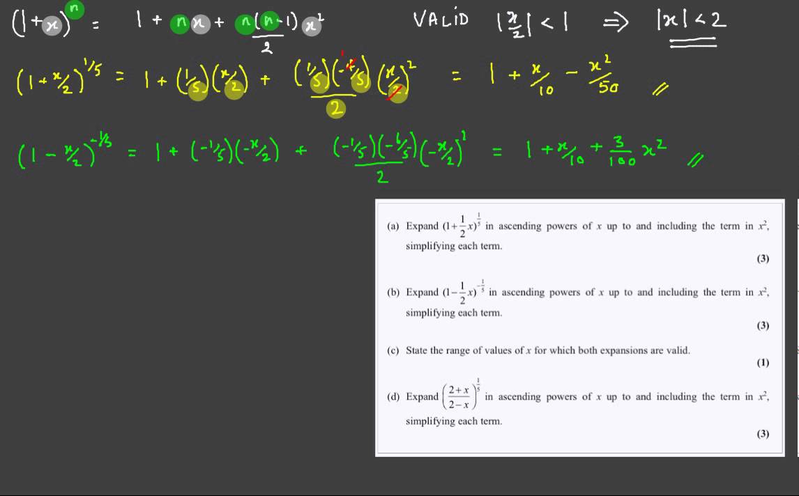 Binomial Expansion with a Fractional Index - YouTube