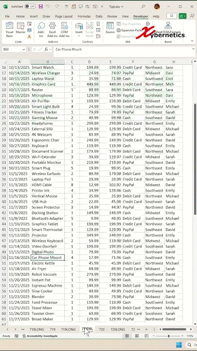 Sort By Clicking Column Header - Excel Tips and Tricks - YouTube