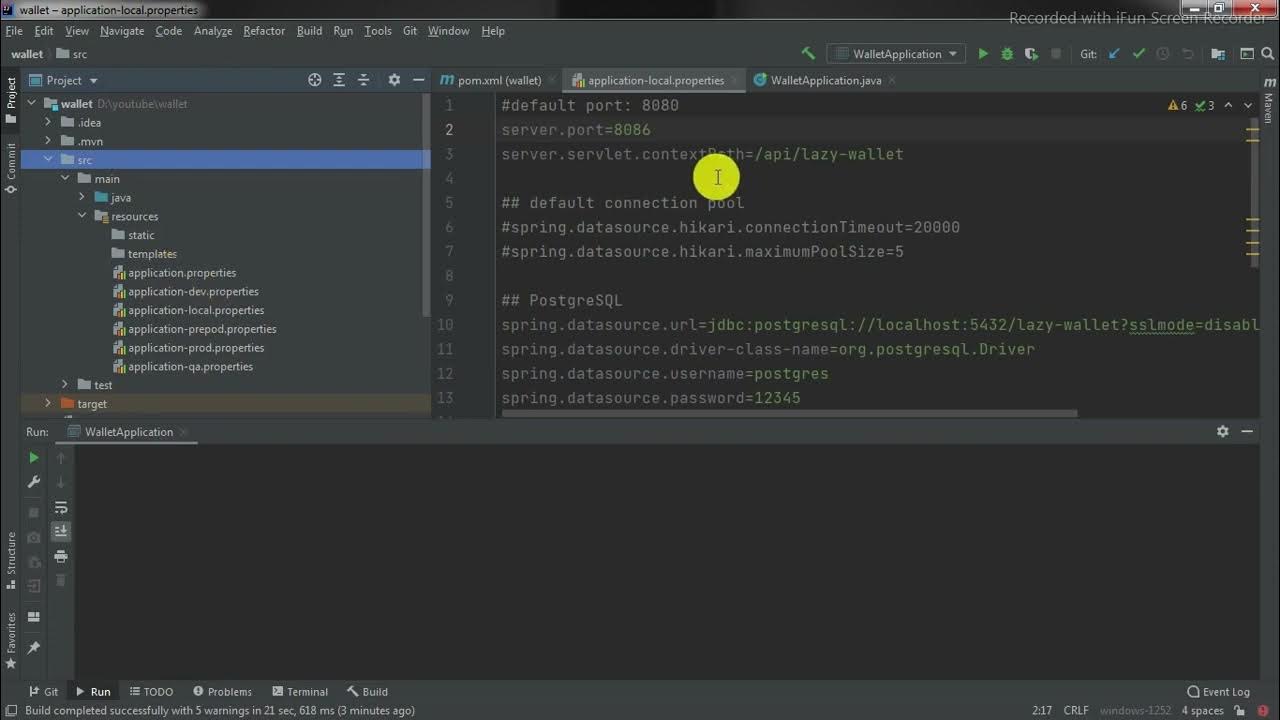 Spring boot change default port of embedded server - YouTube