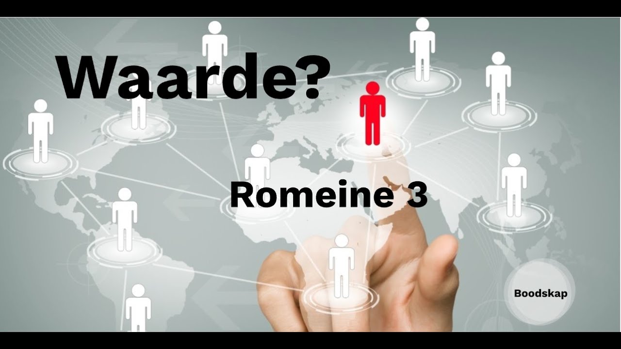Sondag 6 Aug 2023 Romeine 3 Waarde - YouTube