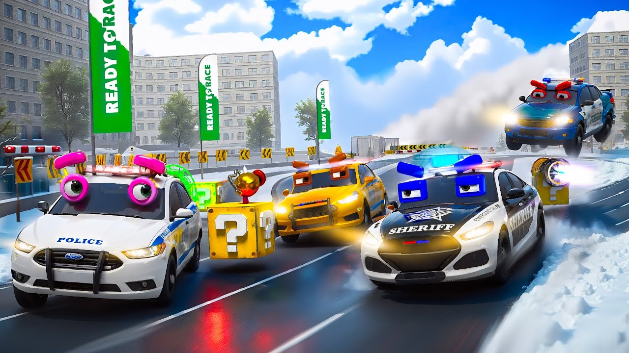 🏁 Police Cars Racing Battle! Only One Champion | Hero Cars Episodes ...