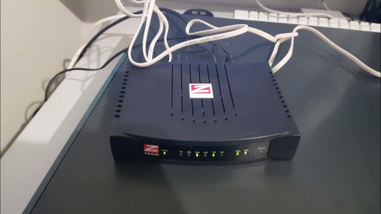 What happens when you Dial up over VoIP Zoom V.92 56K modem - YouTube