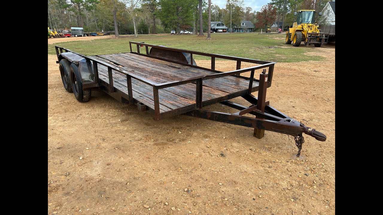16" Tandem Axle Utility Trailer - YouTube