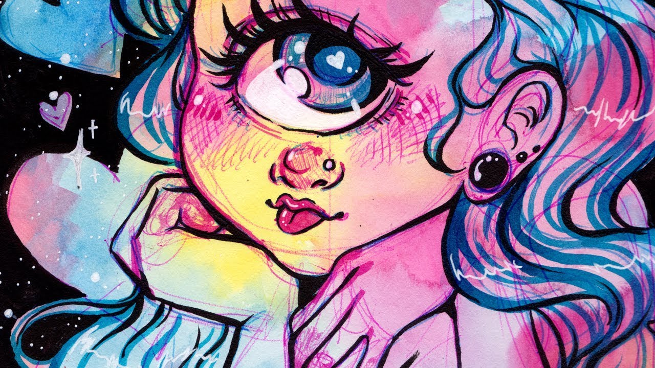 Watch Me Draw #117 - almost done with this sketchbook! - YouTube