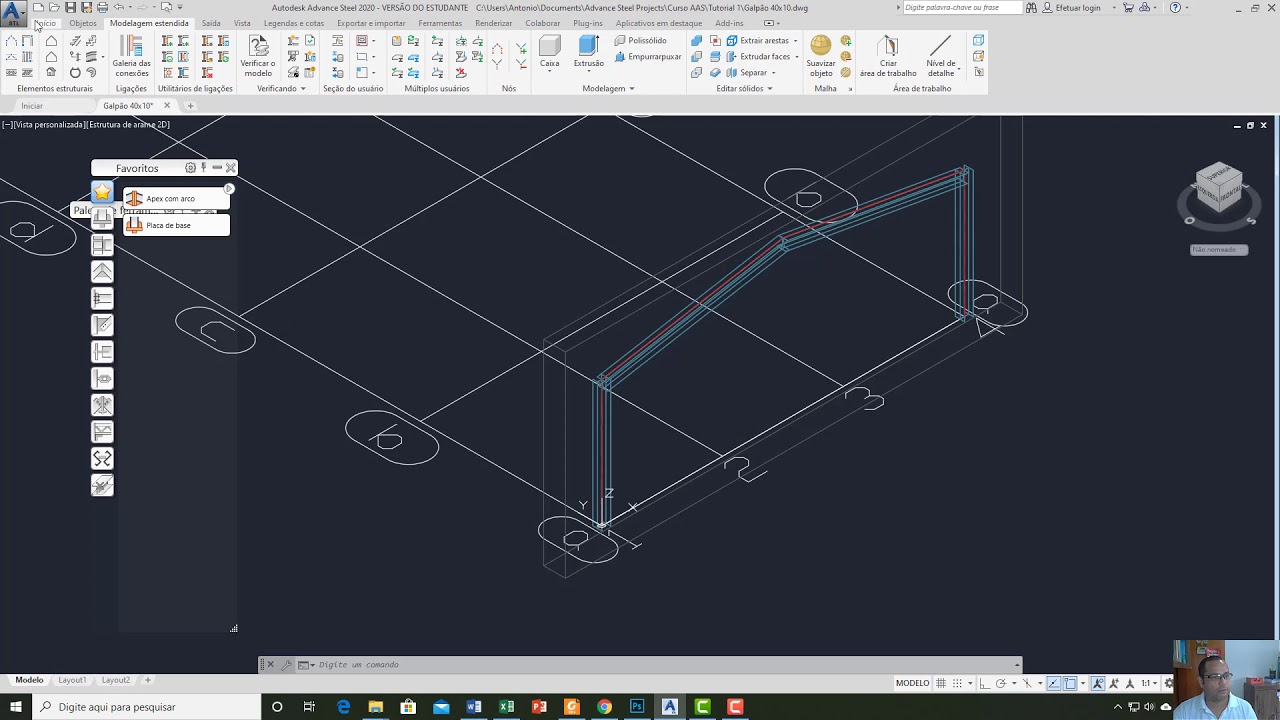 Autodesk Advance Steel - Tutorial Galpão 1 - YouTube