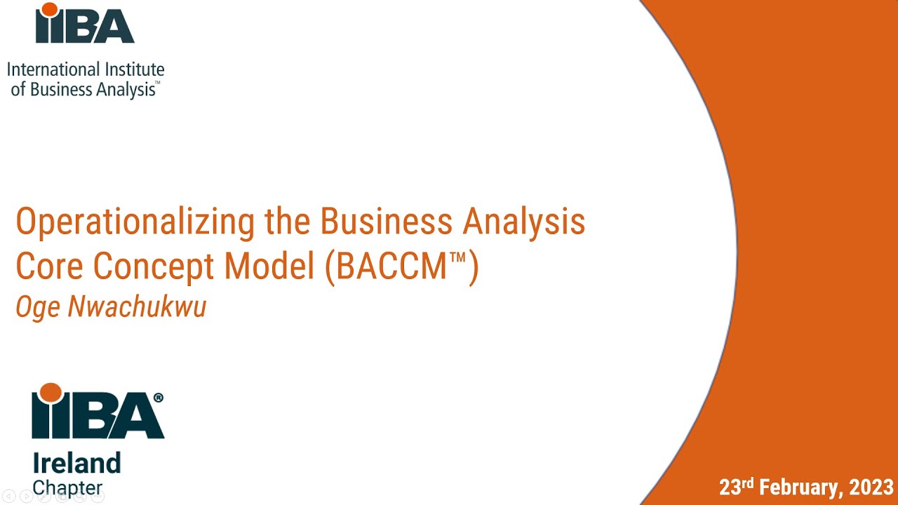 Operationalizing the BACCM™ - YouTube