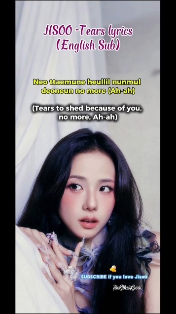 JISOO - TEARS Lyrics**(English sub)#jisoo #tears #lyrics #trending # ...