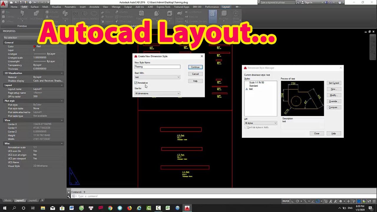 Working in Autocad Layout -Làm việc trong môi trường Layout của Autocad ...