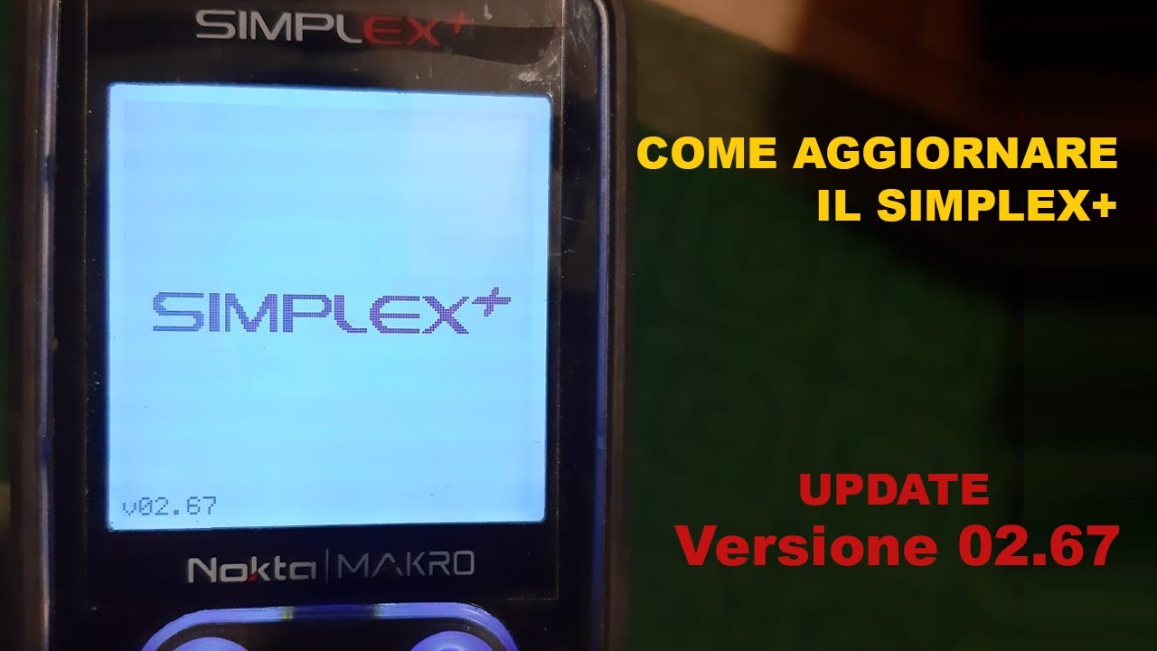 Nokta Simplex + UPDATE v2.76 : Come installare l'aggiornamento del Firmware - YouTube