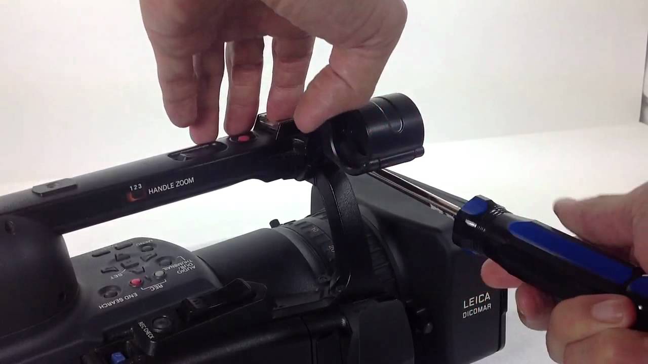 Attaching a boom mic to Panasonic ag-hvx200 camcorder - YouTube