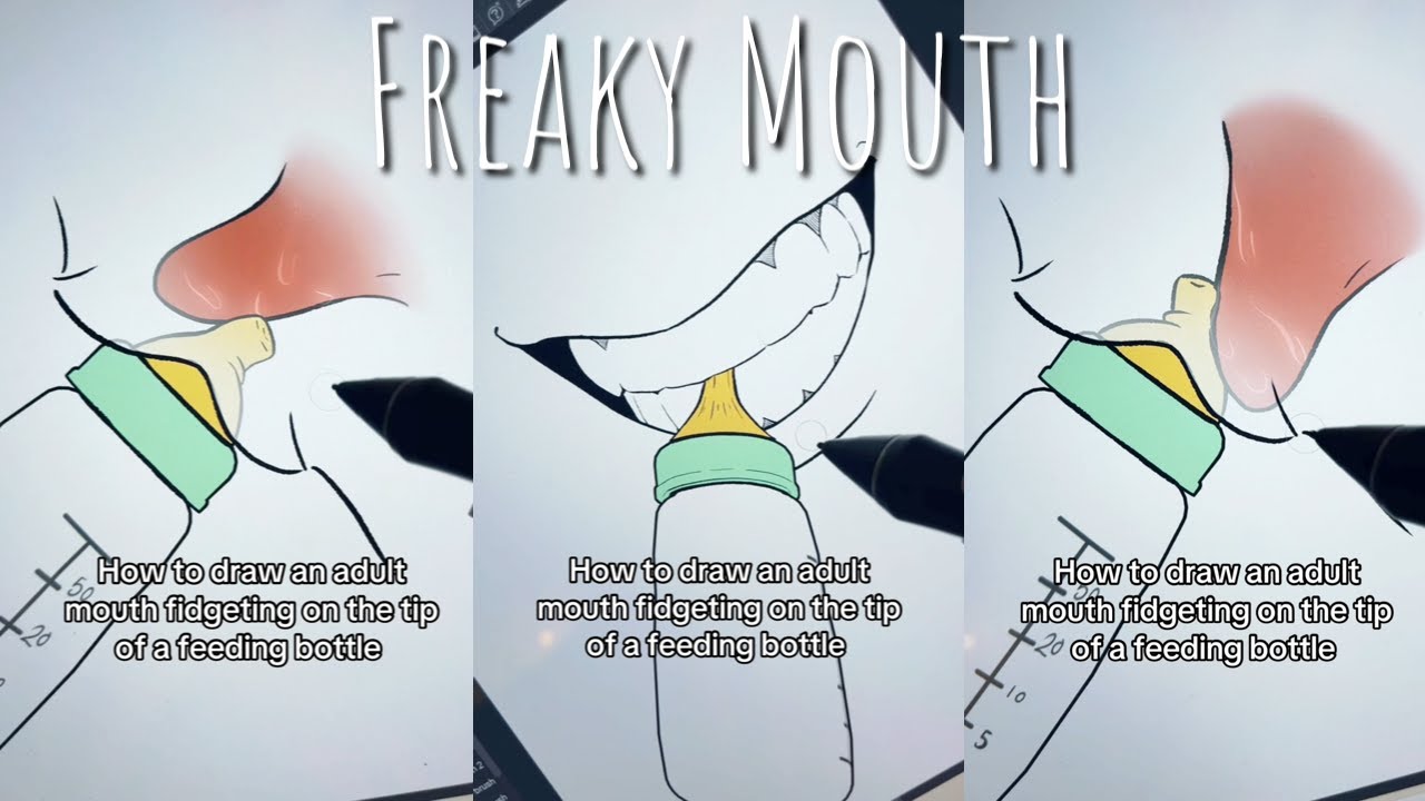 Drawing 𝓕𝓻𝓮𝓪𝓴𝔂 Mouth Playing Art Tutorial - YouTube