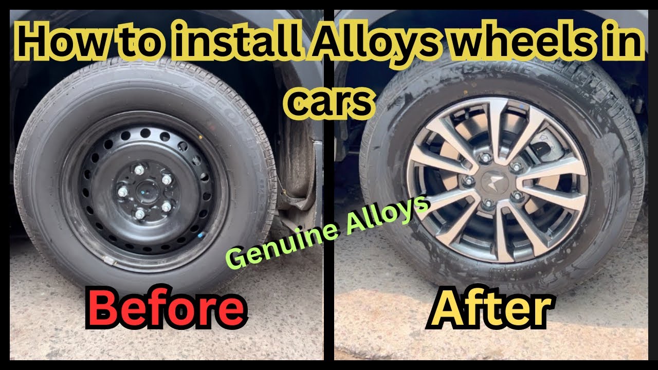 How to install Alloys Wheels in cars 😊| How to replace Steels Rim with ...