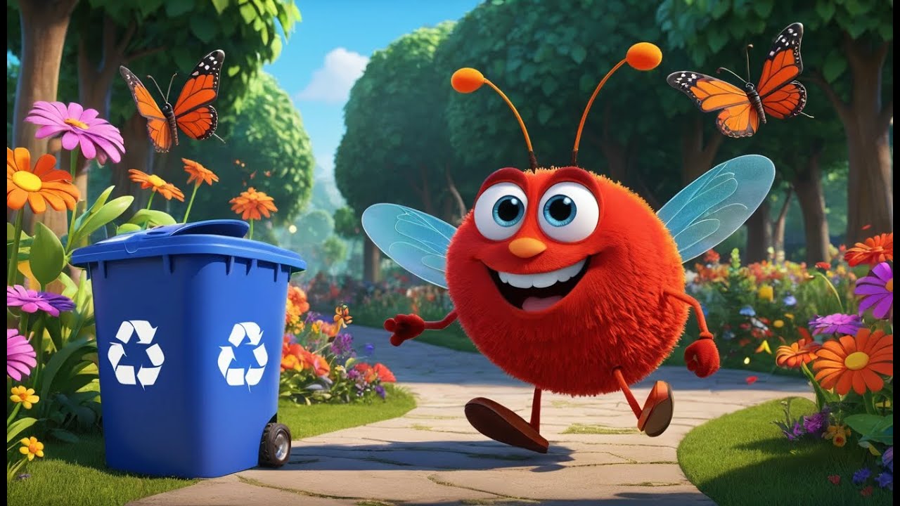Five Little Bugs in the Bin | Fun Counting Song for Kids | Nursery ...