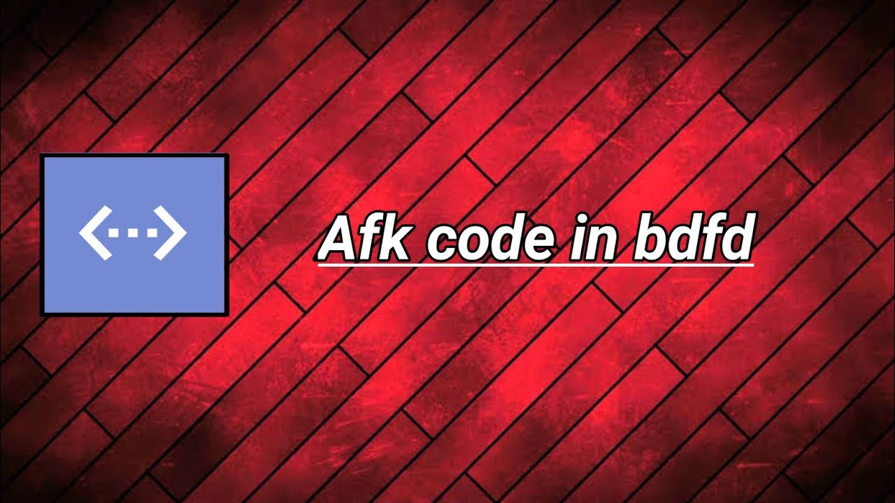 How to code afk in bdfd - YouTube