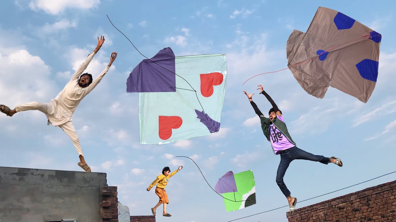 2 Big Gudda Catch with small patang | kite Catch | kite Flying - YouTube