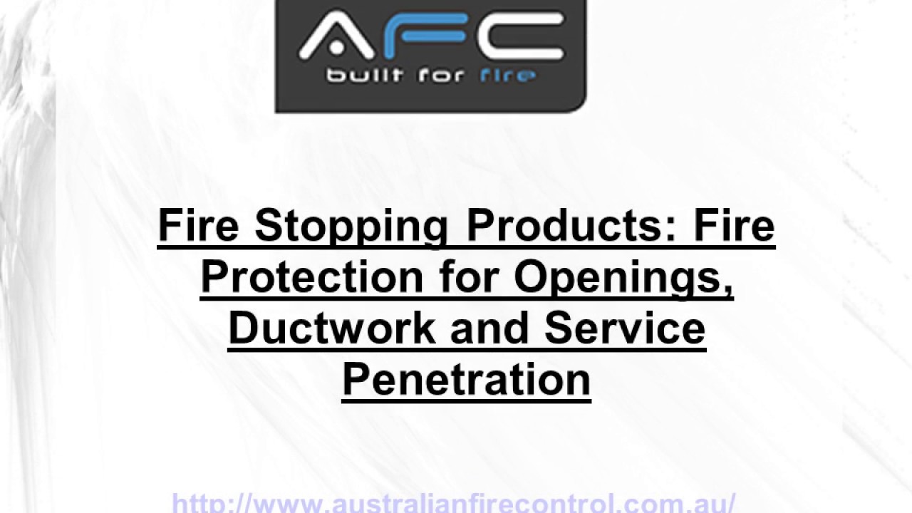 Fire Stopping Products Offered by Australian Fire Control - YouTube
