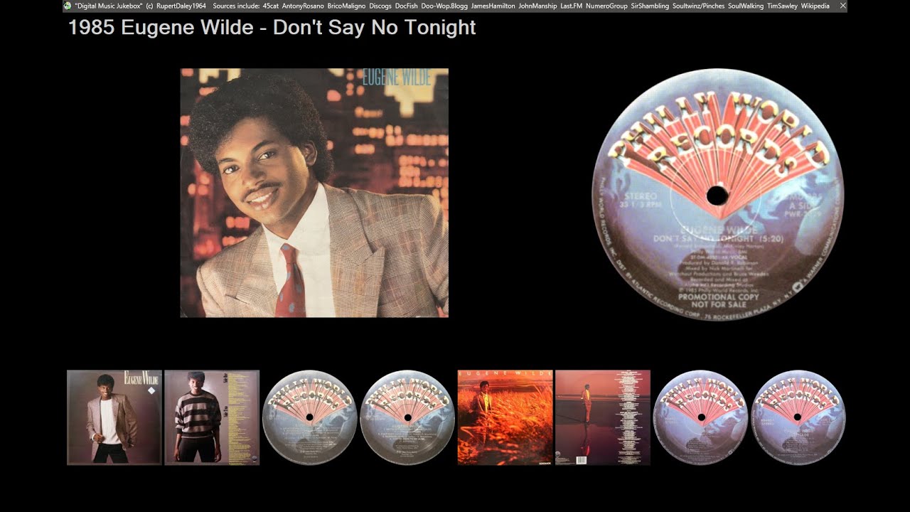 1985 SLOW: Eugene Wilde - Don't Say No Tonight [PHILLY WORLD 096853 ...