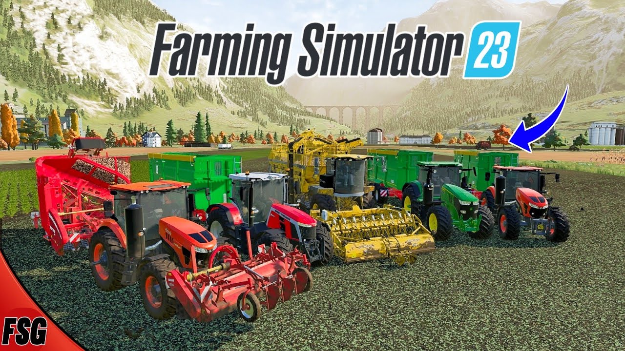 Farming Simulator 23 Erlegrant Map - Harvesting Sugar-Beet With Kubota ...