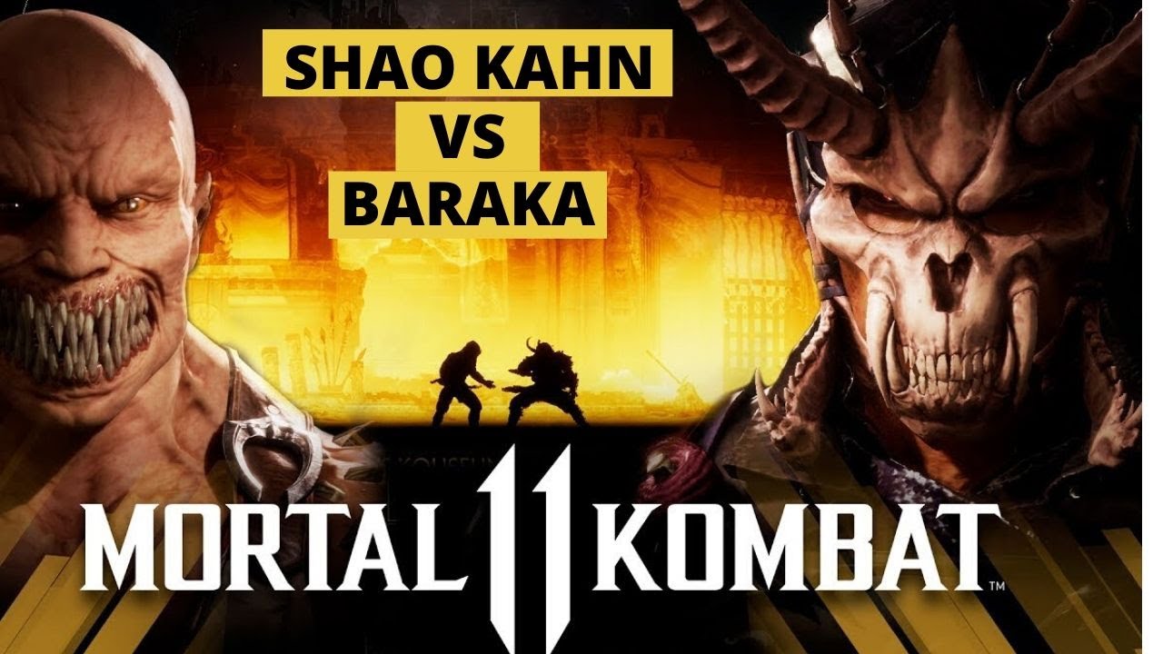 SHAO KAHN VS BARAKA FRIENDSHIP MATCH (MORTAL KOMBAT AFTERMATH) - YouTube